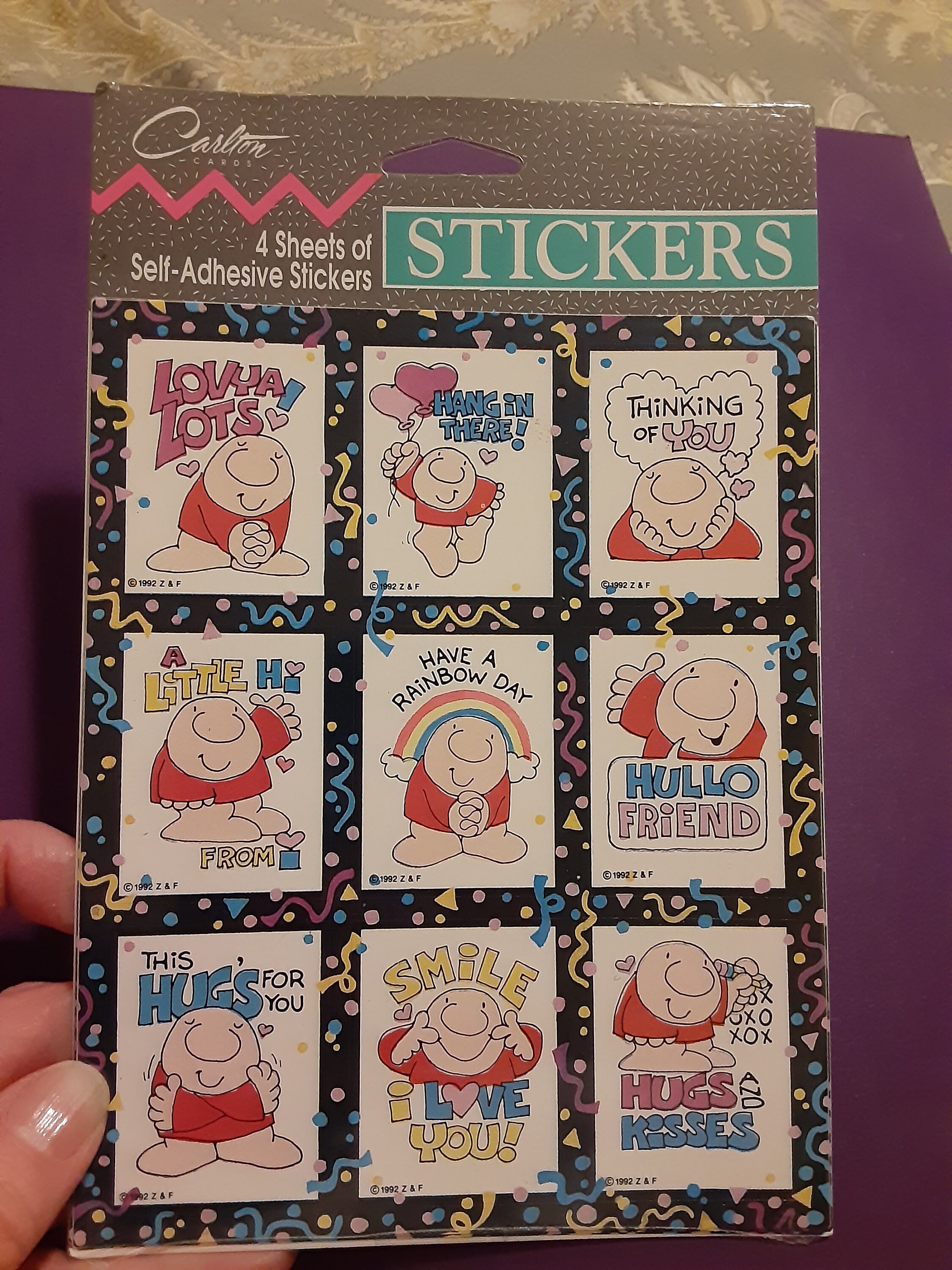 Vintage Carlton Ziggy Cartoon Sticker Package 4 Sheets - Etsy