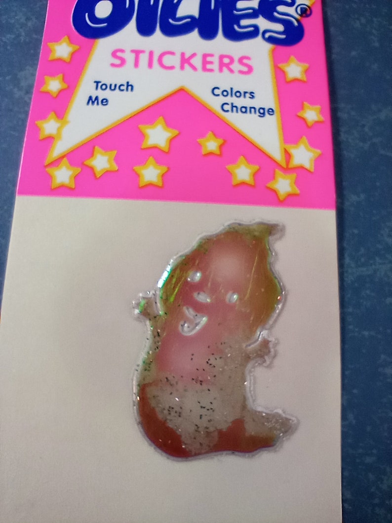 Vintage 80's the Oilies Stickers Davis Liquid Crystals Ghost Glow in ...