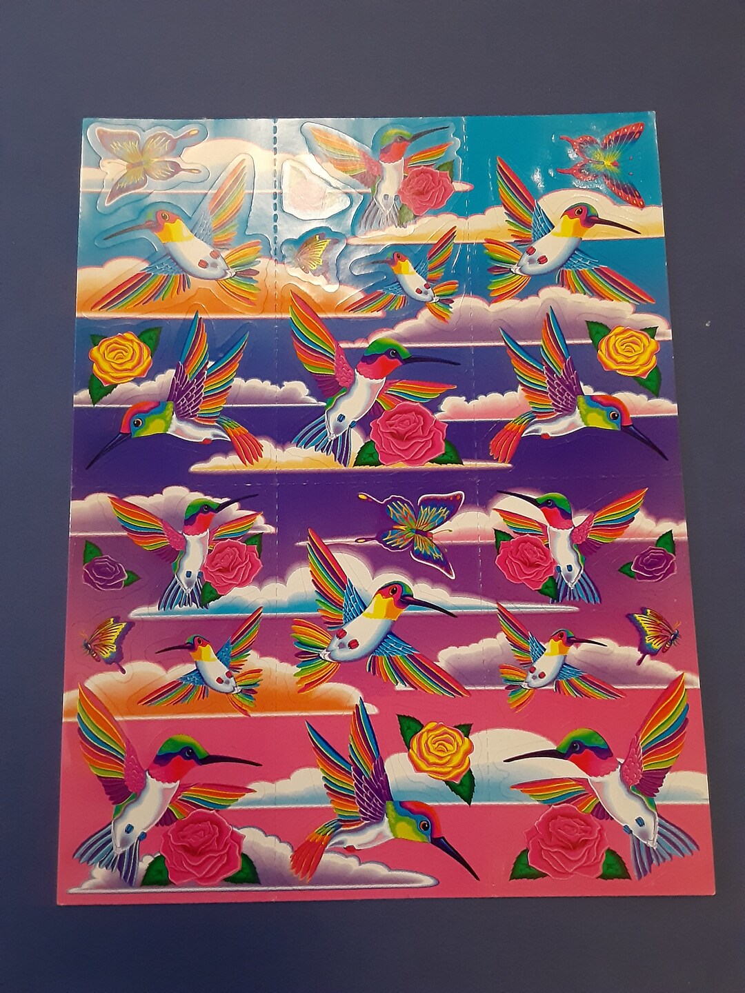 Vintage Lisa Frank Hummingbird Sticker Sheet - Etsy