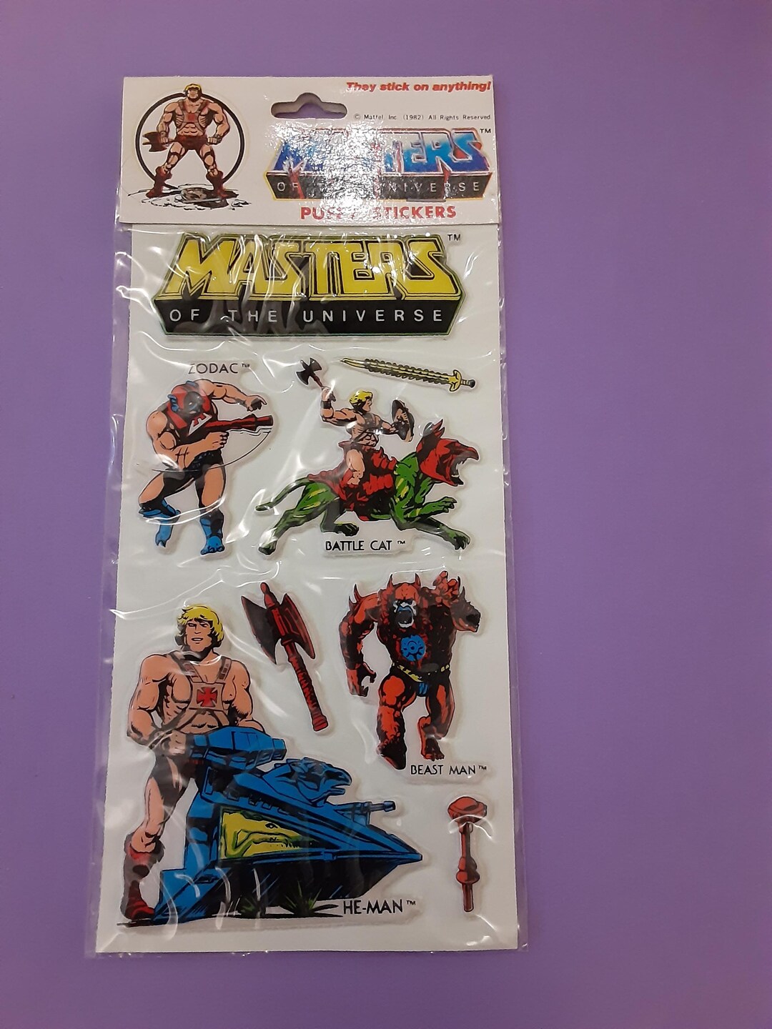 Vintage 80's Puffy MOTU He-man Sticker Package - Etsy