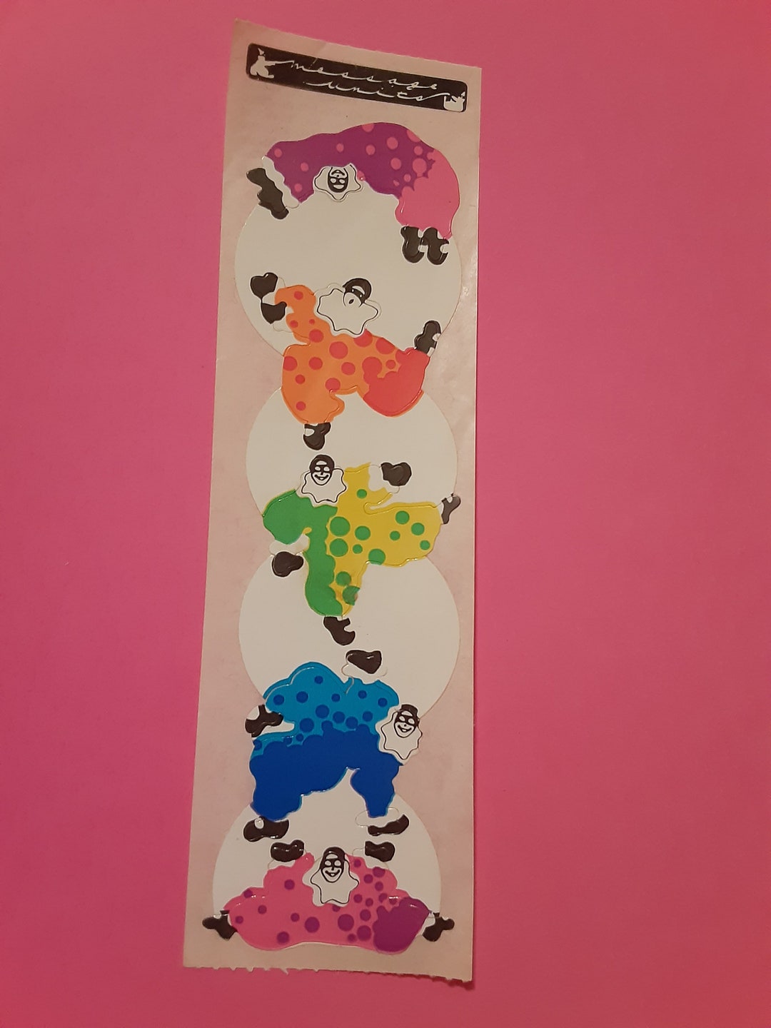 Vintage 80s Cardesign Message Units Clowns Sticker Strip *damaged* - Etsy