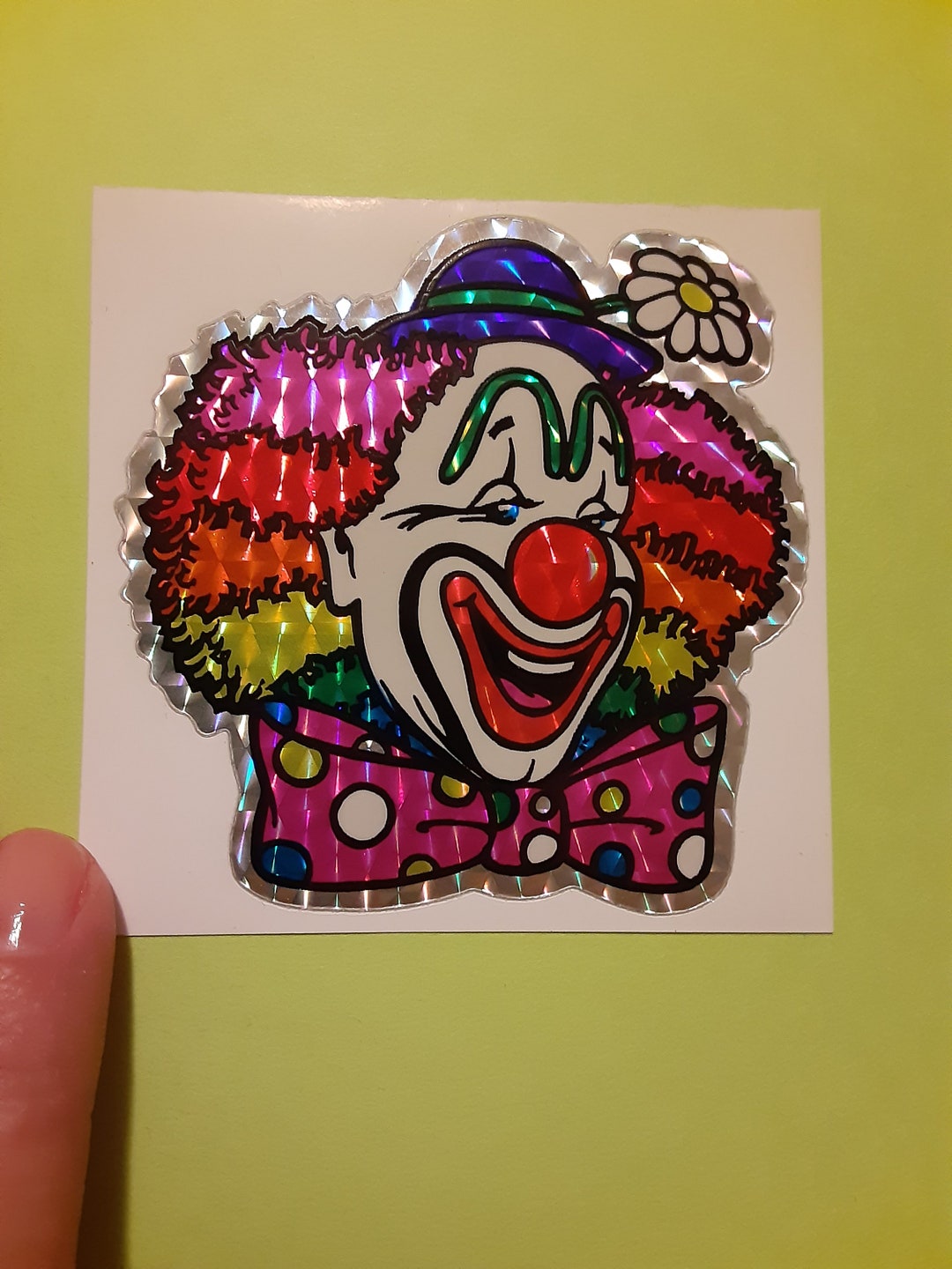 Vintage 80's Prism Clown Vending Machine Sticker - Etsy
