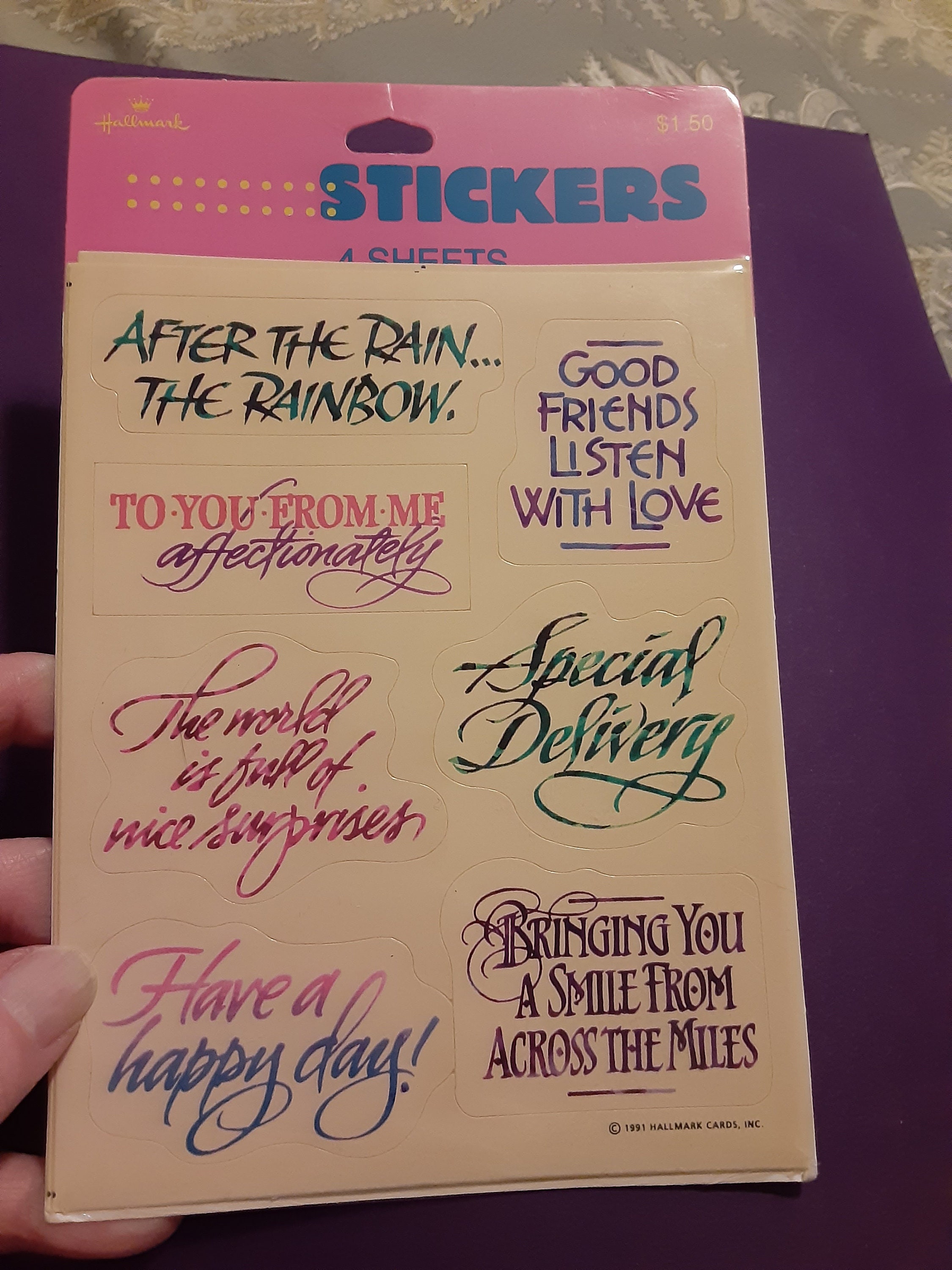 Vintage 90s Positive Messages Friendship Sticker Package 4 - Etsy