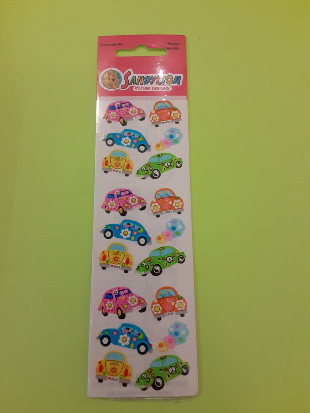 Vintage Sandylion VW Bug Cars Sticker Strip Package - Etsy