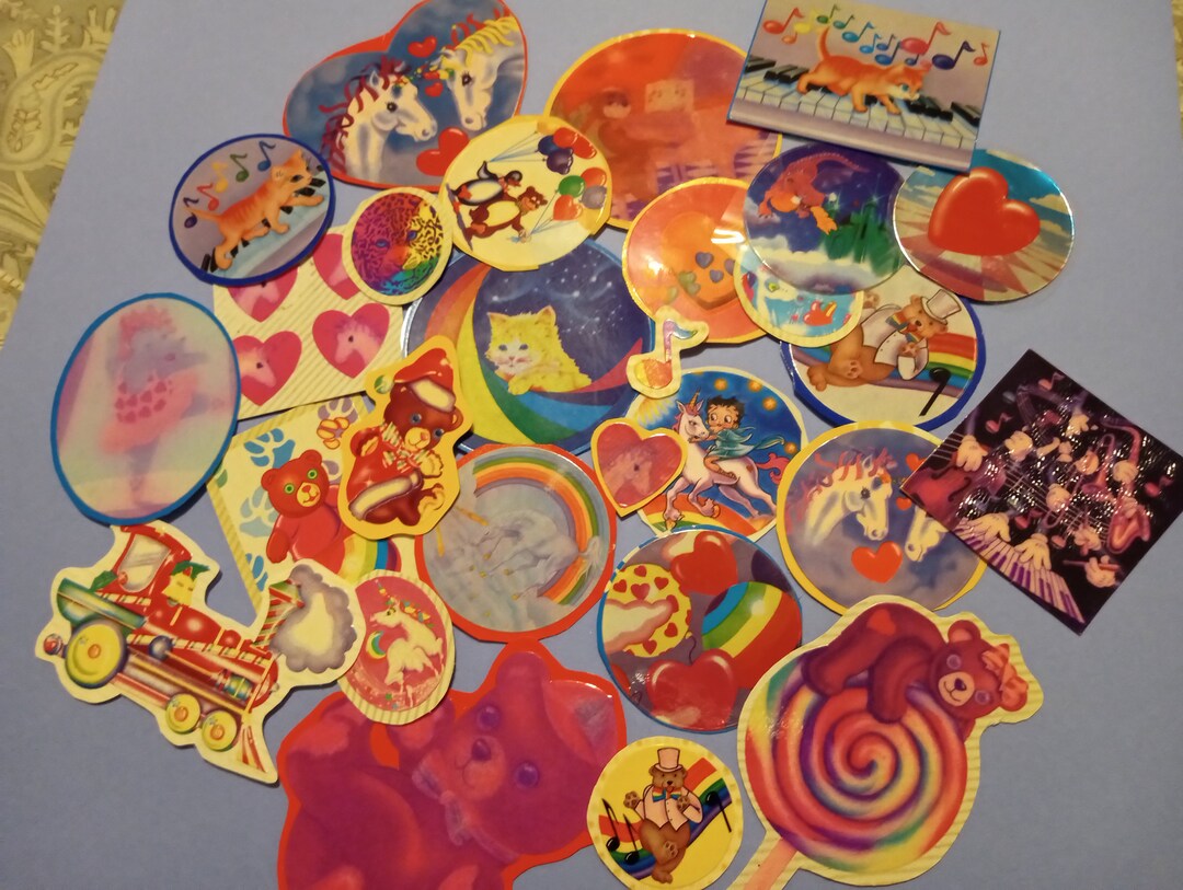 Lot of 28 Vintage 80's Lisa Frank Stickers used - Etsy