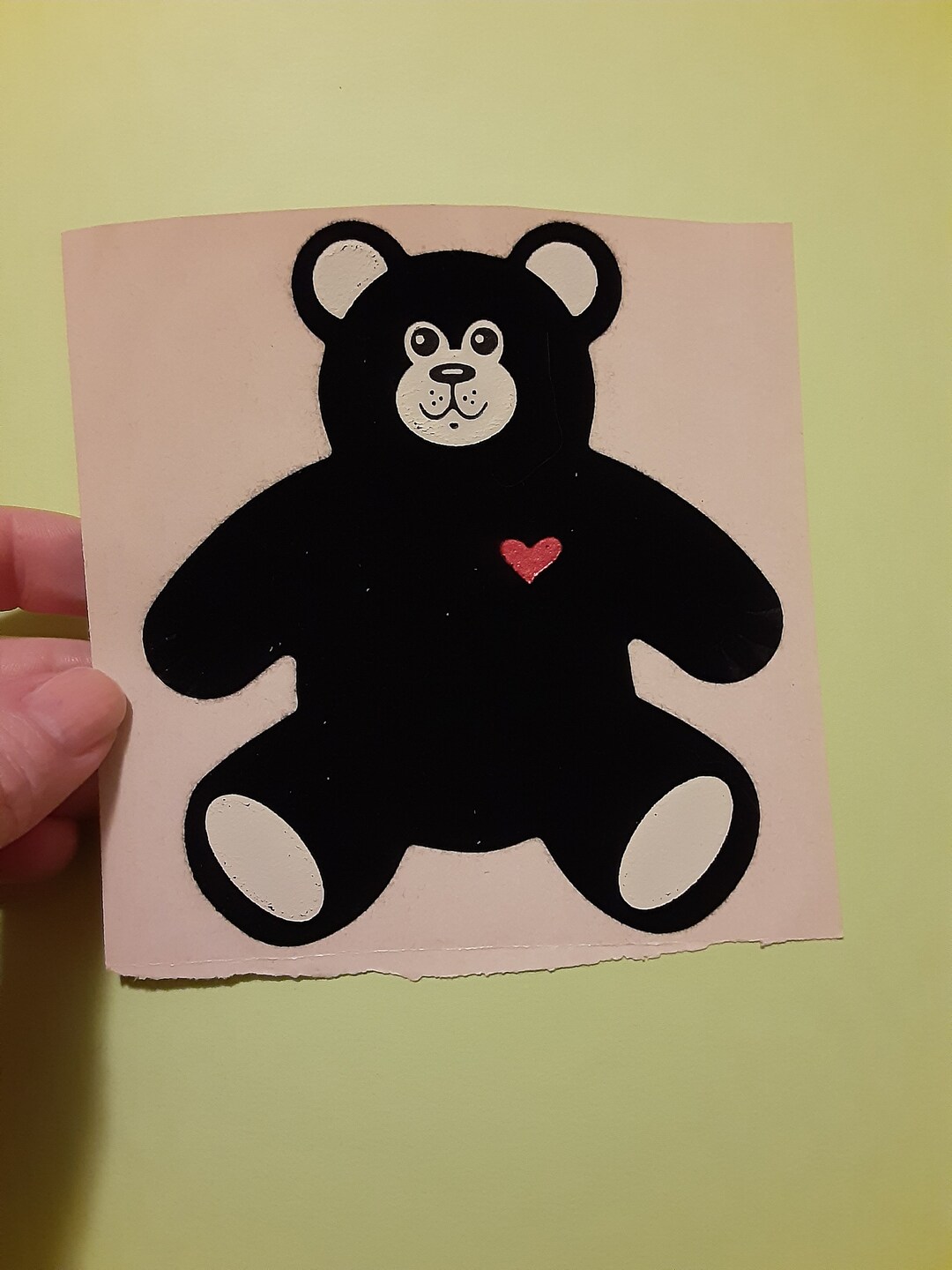 Vintage 80s Personal Expression Large Fuzzy Bear Sticker Module 4.5" - Etsy