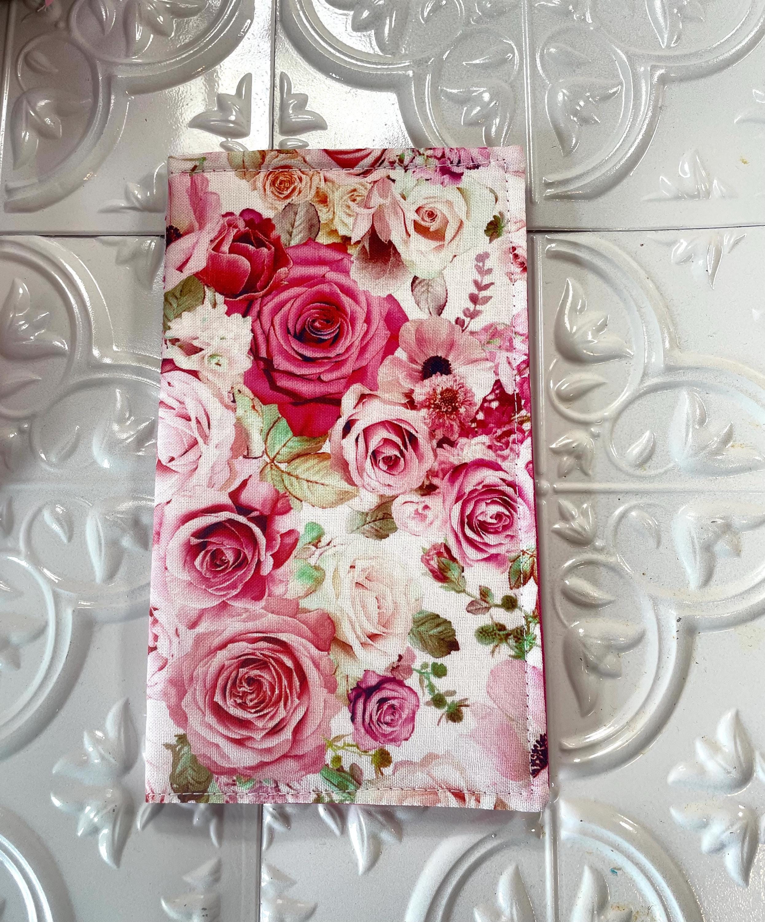 Floral Checkbook Cover: Elegant Rose Print, Top/side Tear Checks - Etsy