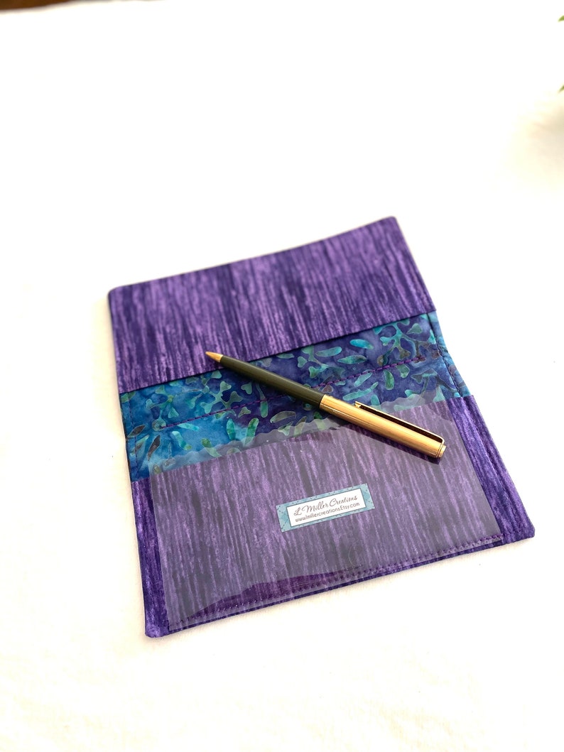 Stylish Checkbook Wallet Cover for Women - Fabric Receipt Holder Gift ...