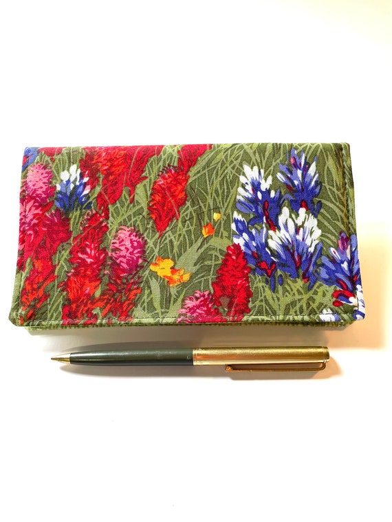 Texas Bluebonnets Check Book Covers Fabric Checkbook Cover - Etsy