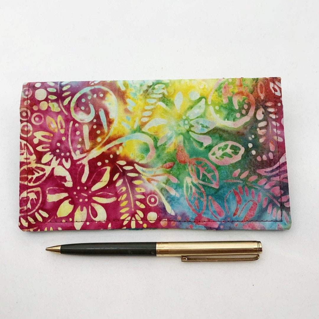 Stylish Fabric Checkbook Cover Handmade Check Book Holder for Women - Etsy