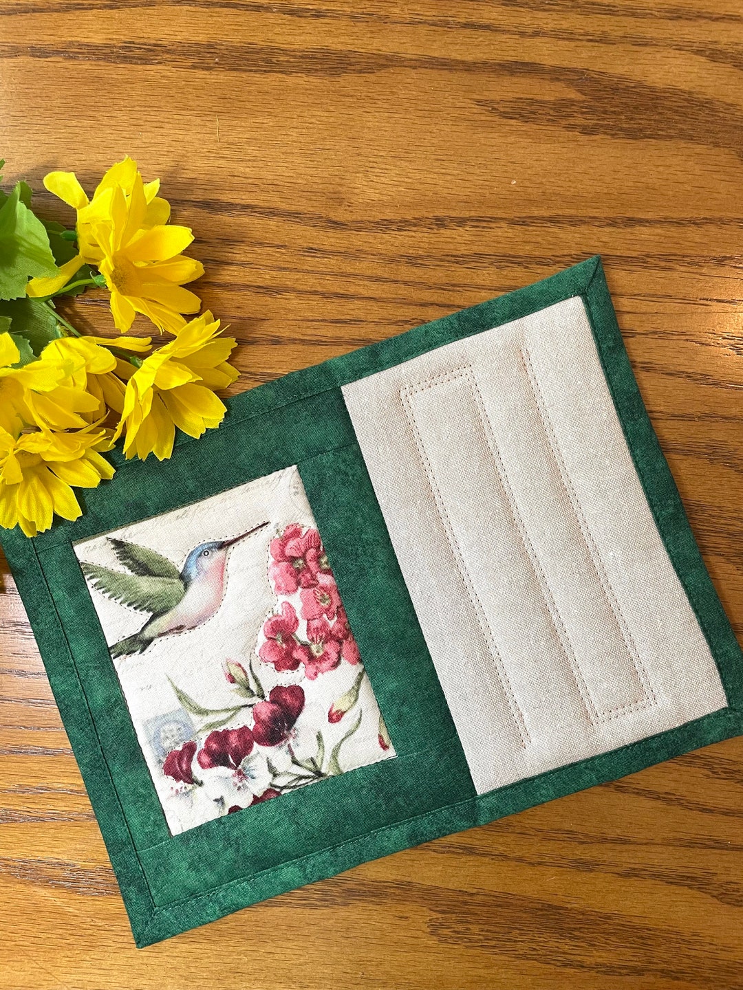 Quilted Hummingbird Mug Rug for Step Mom, Unique Snack Placemat Gift - Etsy