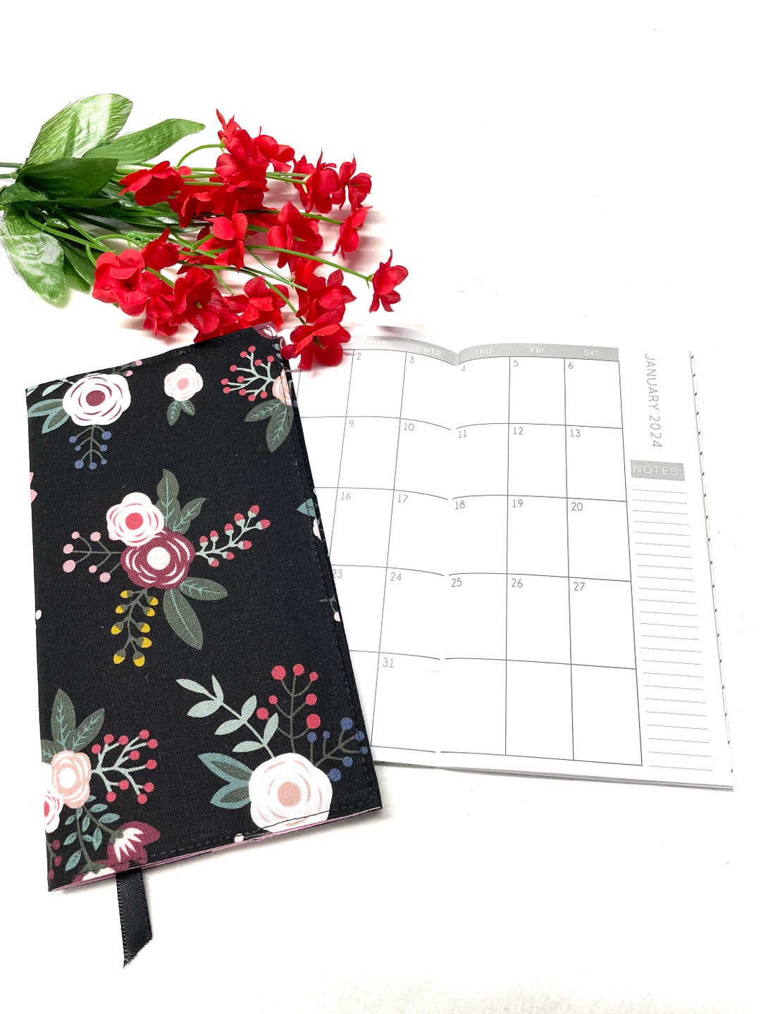 2024 Pocket Calendar, Fabric Pocket Calendar Cover - Etsy