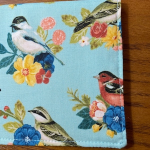 Teal Floral Bird Checkbook Cover: Elegant Top Stub Wallet - Etsy