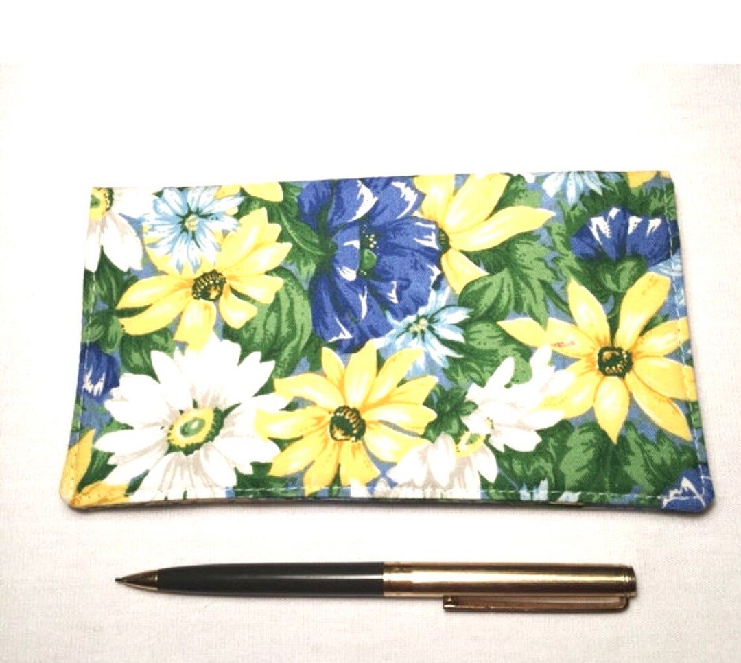 Stylish Fabric Checkbook Cover and Holder With Receipt Slot for Women ...