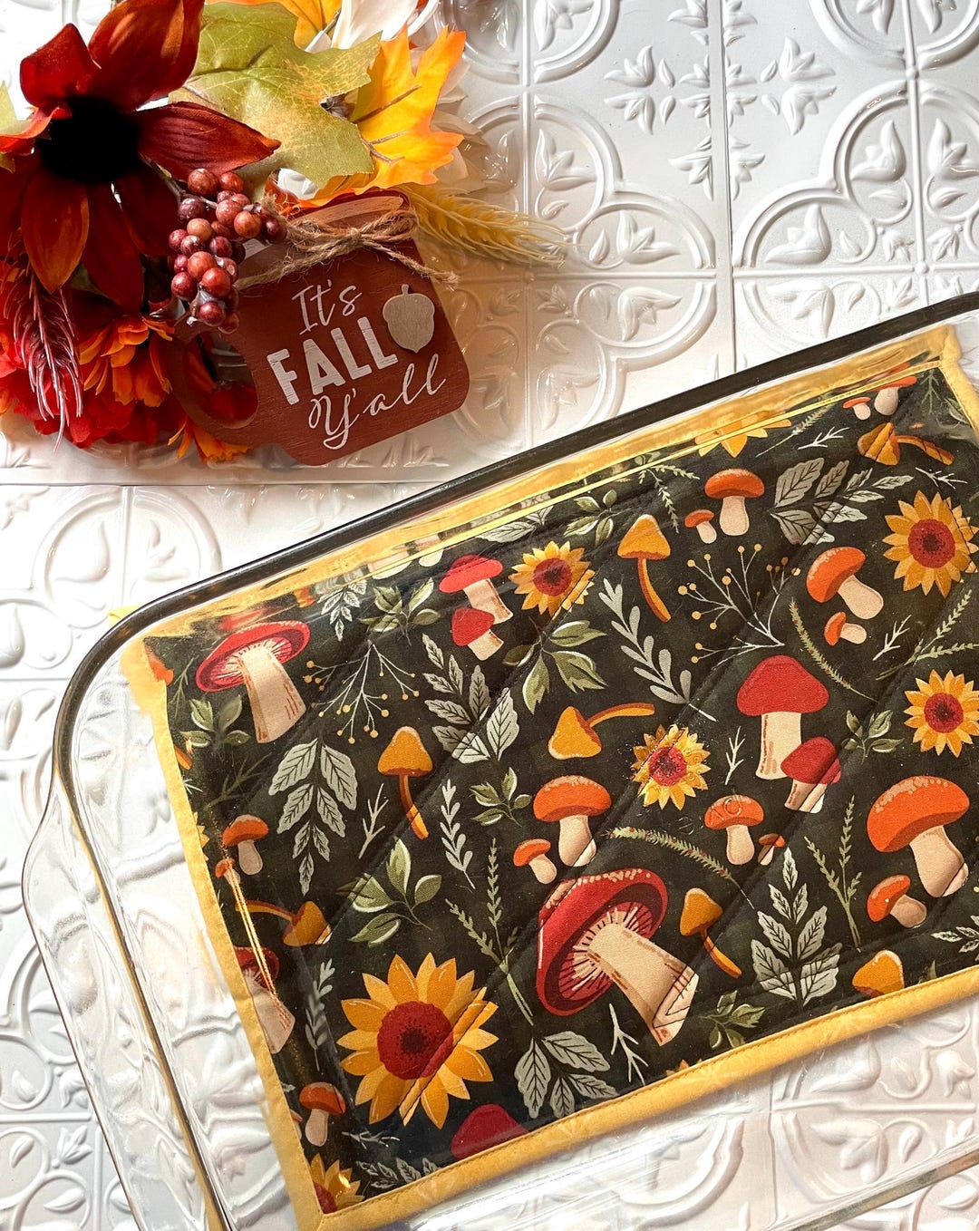 XL Fabric Potholder, Oversized Hot Pad for Casseroles, Kitchen Baking ...