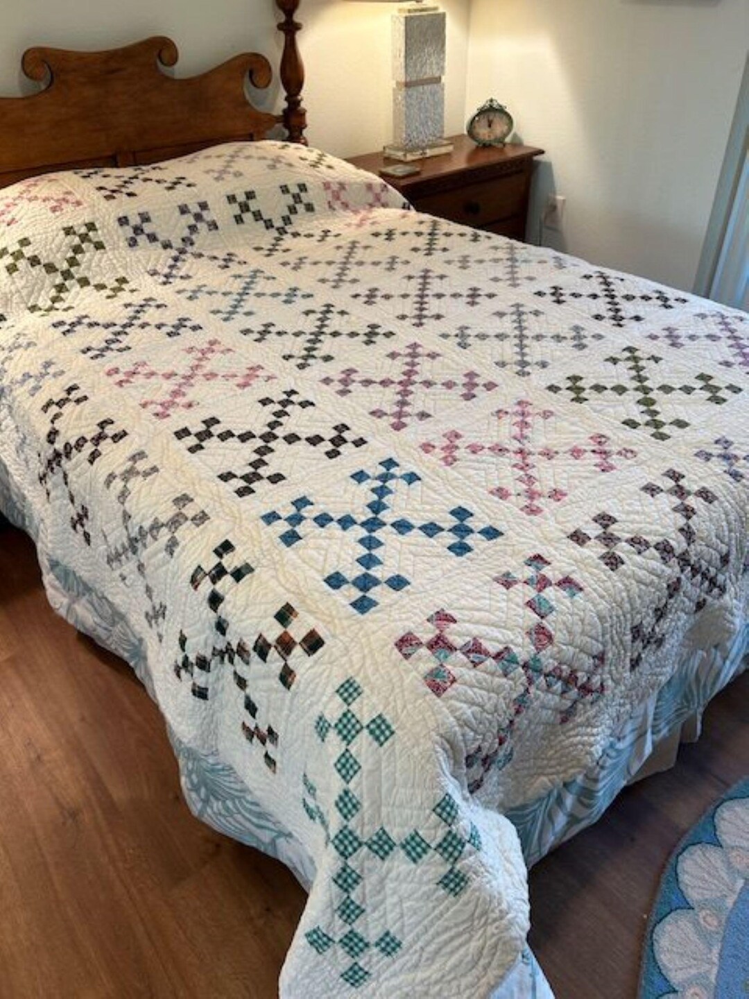 The Best Antique Mini Double Nine Patch Quilt, 86" X 78" - Etsy