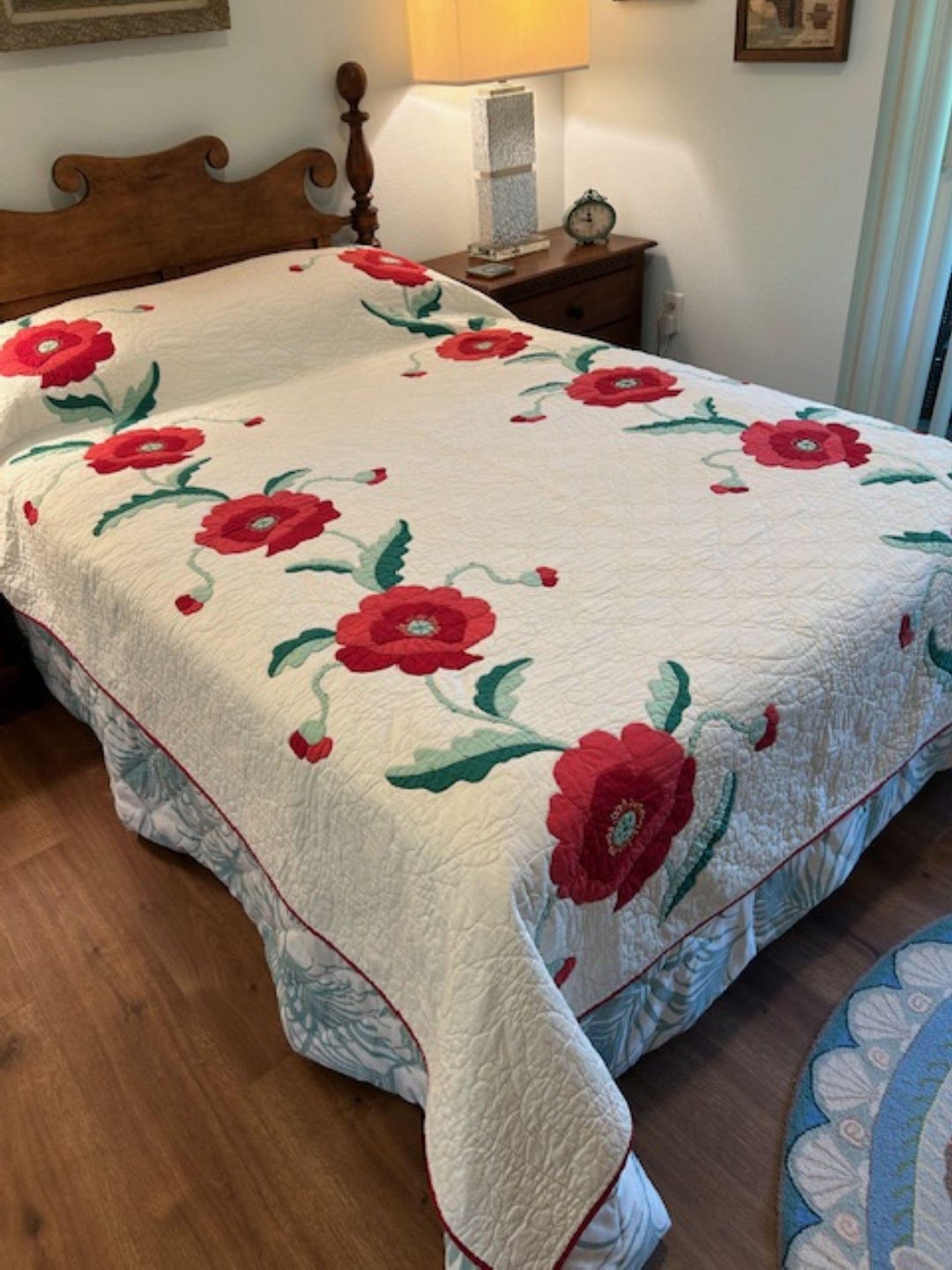 Beautiful "chain OF Roses" Antique Quilt, 90" X 72" - Etsy