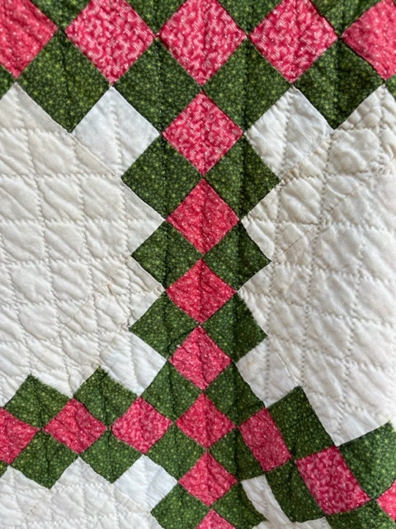 Antique Quilt double Irish Chain With Double - Etsy