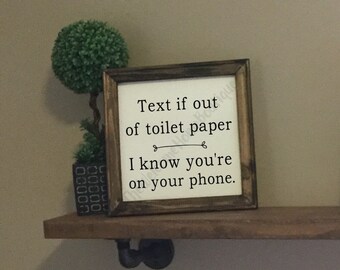 Toilet paper sign | Etsy