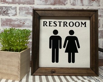 Powder room signs | Etsy