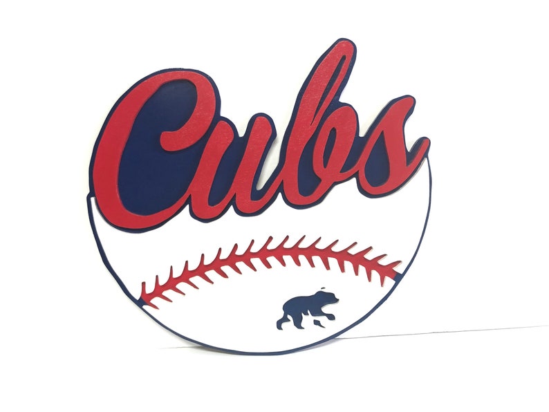 Chicago Cubs Sign Chicago Cubs Logo Wooden Wall Decor - Etsy