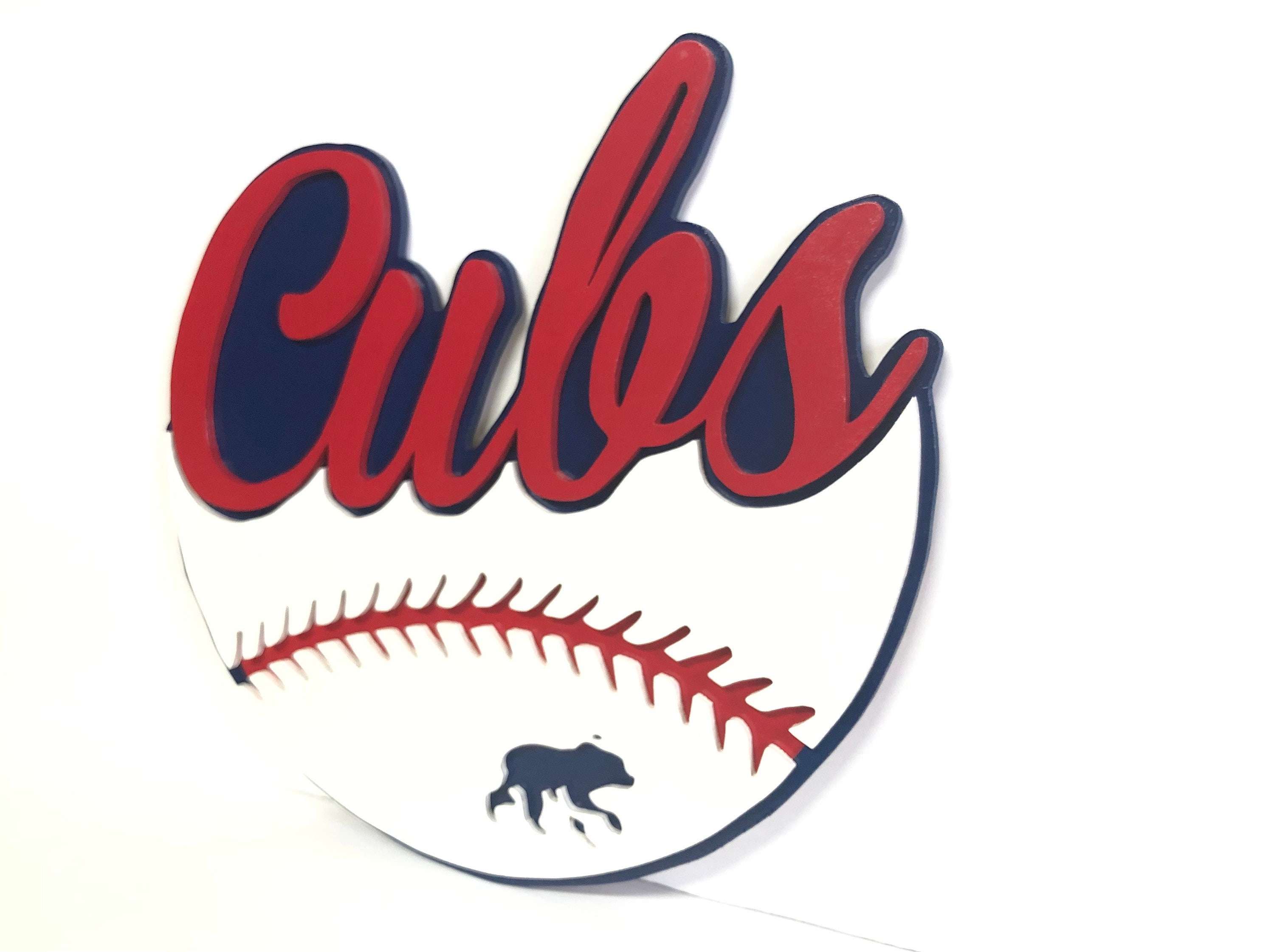 Chicago Cubs Sign Chicago Cubs Logo Wooden Wall Decor - Etsy