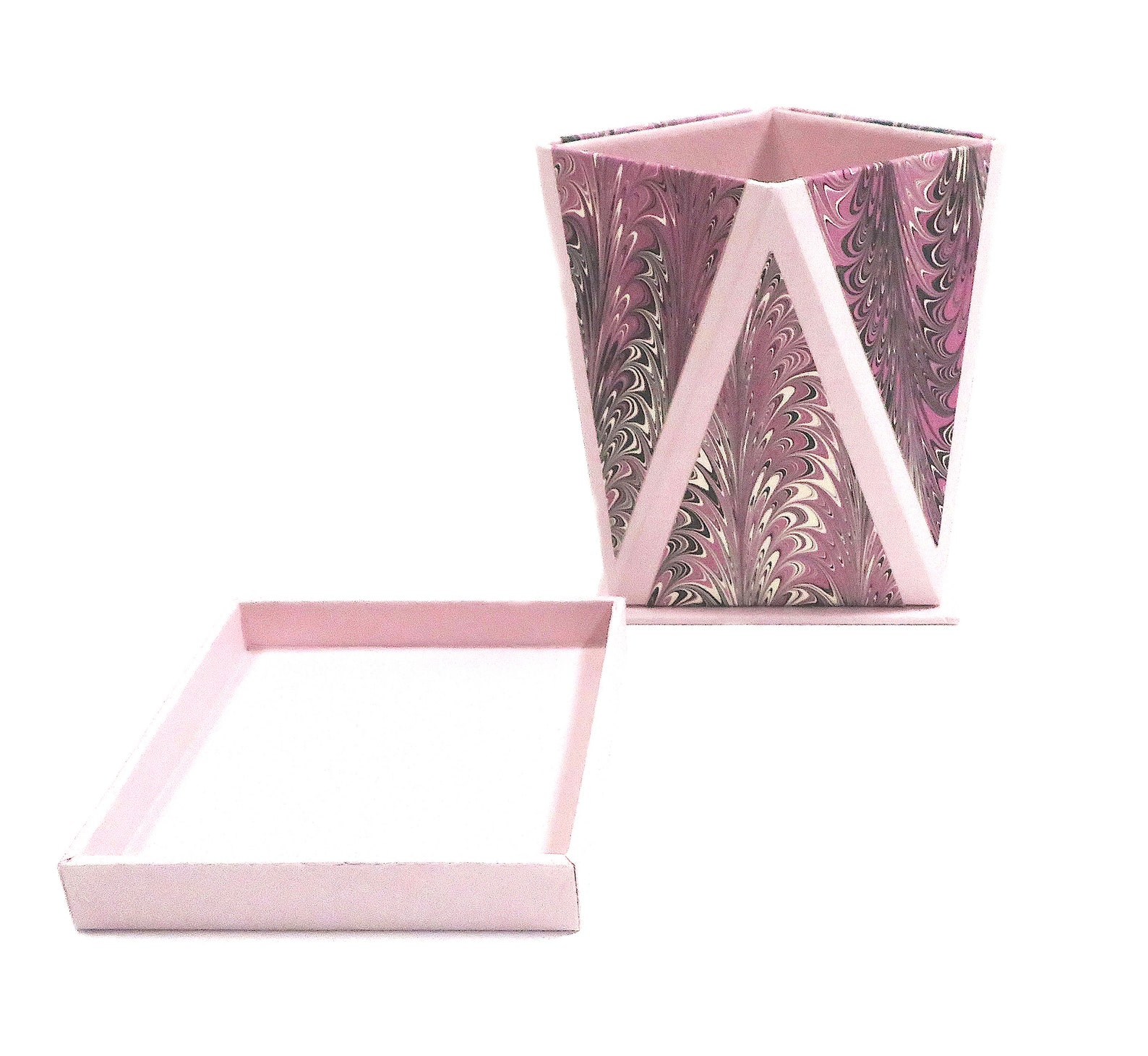 Triangle Square shaped box Cartonnage Gift Box Keepsake | Etsy