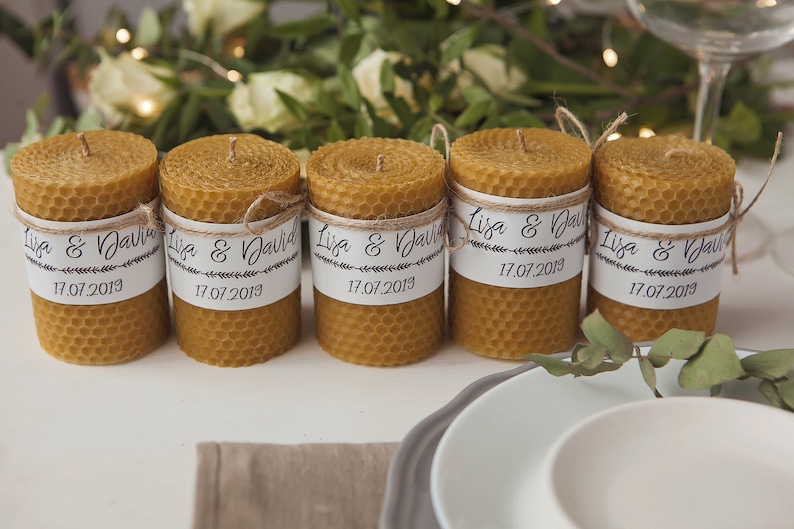 Custom Candle Wedding Favor Personalized Bridesmaid Candle Set Etsy