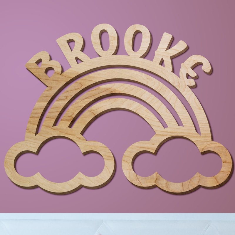 Rainbow Name Sign - Etsy