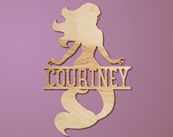 Name Sign, Mermaid Kids Room Sign, Mermaid Nursery Girls Gift Decor ...