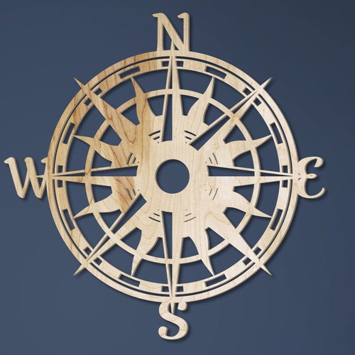 Wooden Compass Sign Nautical Decor Compass Decor Beach - Etsy