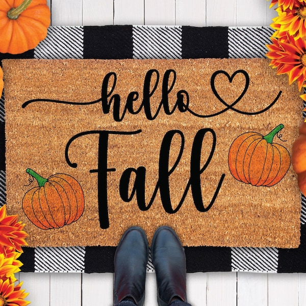 Fall Doormat, Tis the Season Doormat, Fall Decor, Football, Fall Coffee ...