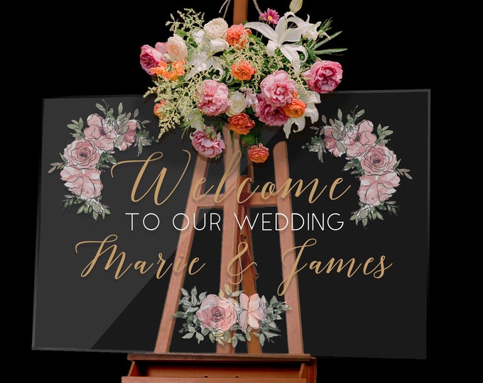 Wedding Sign Clear Acrylic Wedding Sign Custom Wedding Sign Custom ...