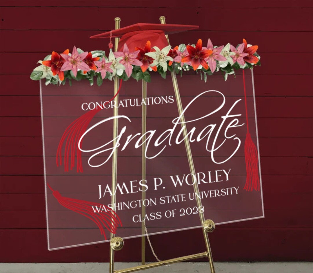 Signo de graduación Signo de graduación de acrílico transparente Signo ...