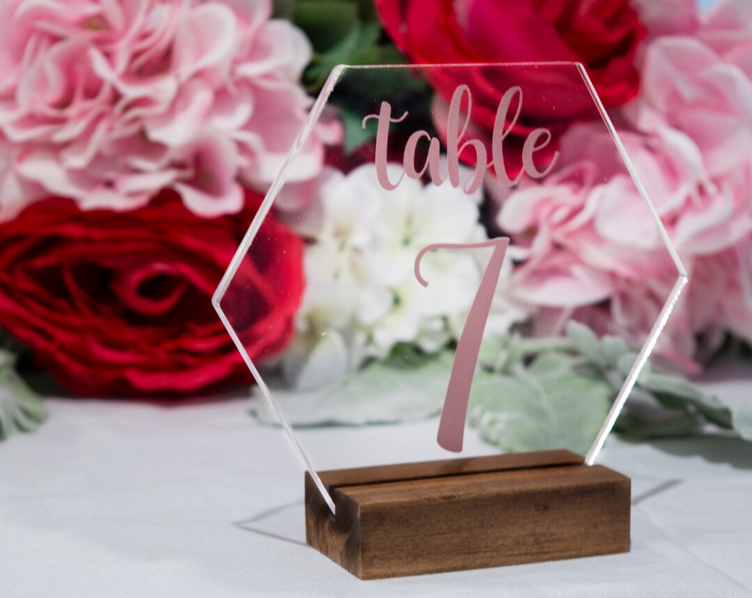 Wedding Table Numbers, Clear Acrylic Table Number, Wedding Decor ...