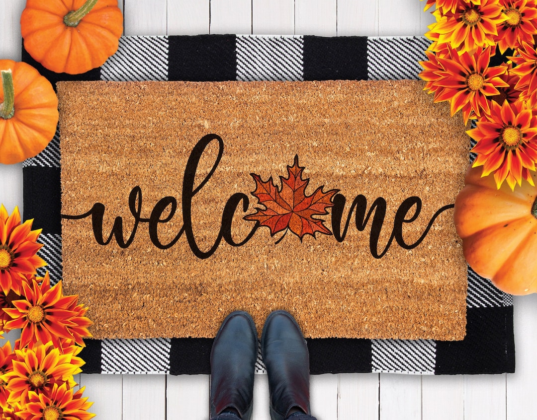 Fall Welcome Door Mat Fall Door Mat Fall Decor Ideas Halloween