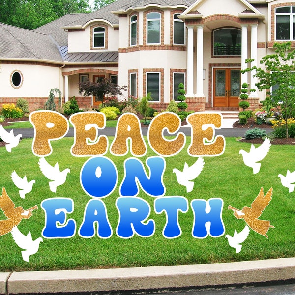 Peace on Earth Sign - Etsy