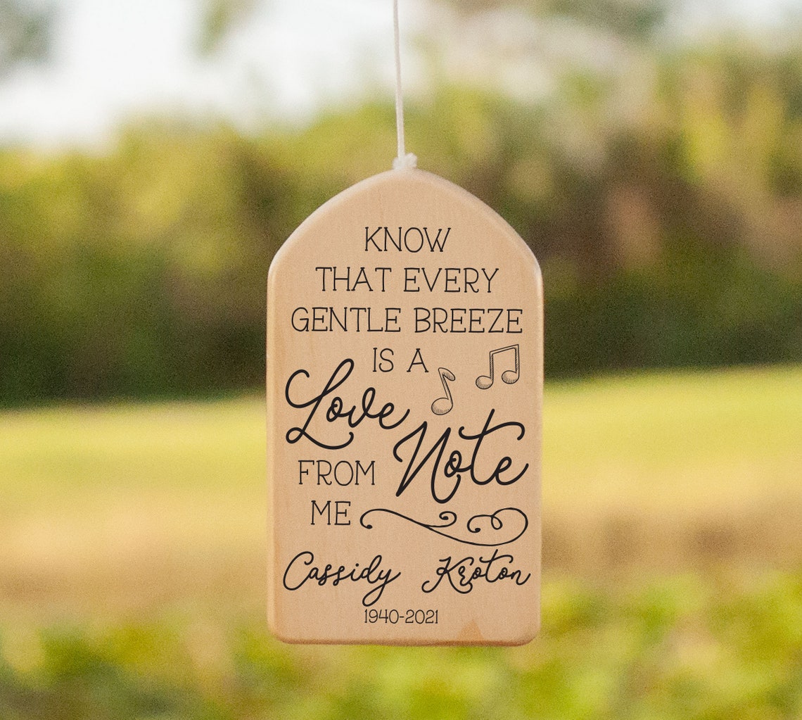 Love Note From Me Wind Chime Personalized Wind Chime - Etsy
