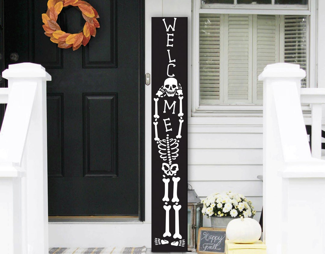 Halloween Welcome Sign, Halloween Welcome Sign, Welcome Sign Front Door ...