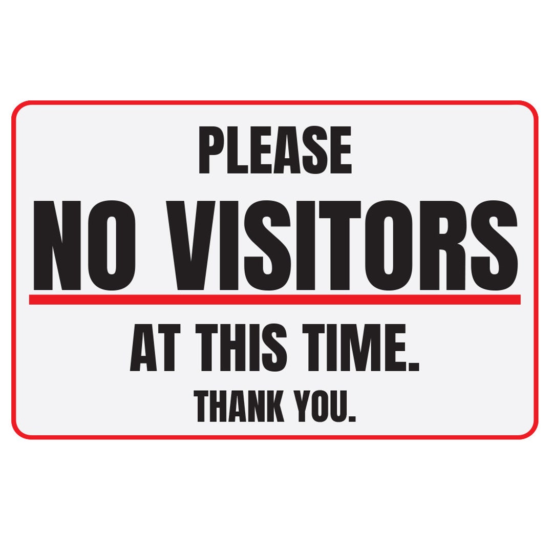 Please No Visitors Aluminum Sign - Etsy