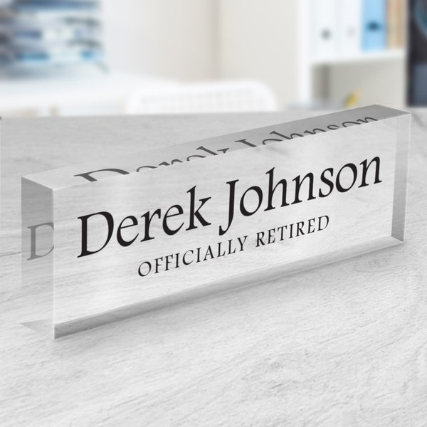 Retirement Name Plate - Etsy