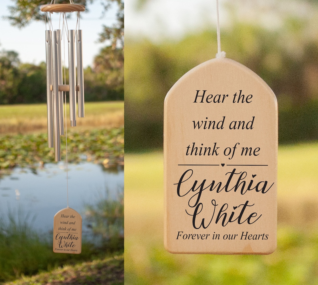 Memorial Wind Chime, Personalized Wind Chime, Remembrance Wind Chime ...