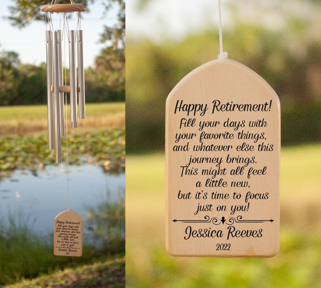 Happy Retirement Wind Chime Retirement Wind Chime Retirement - Etsy