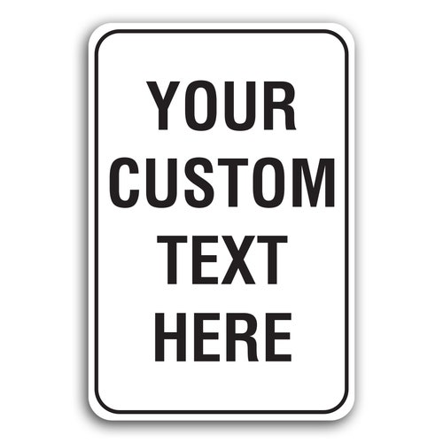 Your Custom Text Metal Warning Sign Personalized Aluminum - Etsy