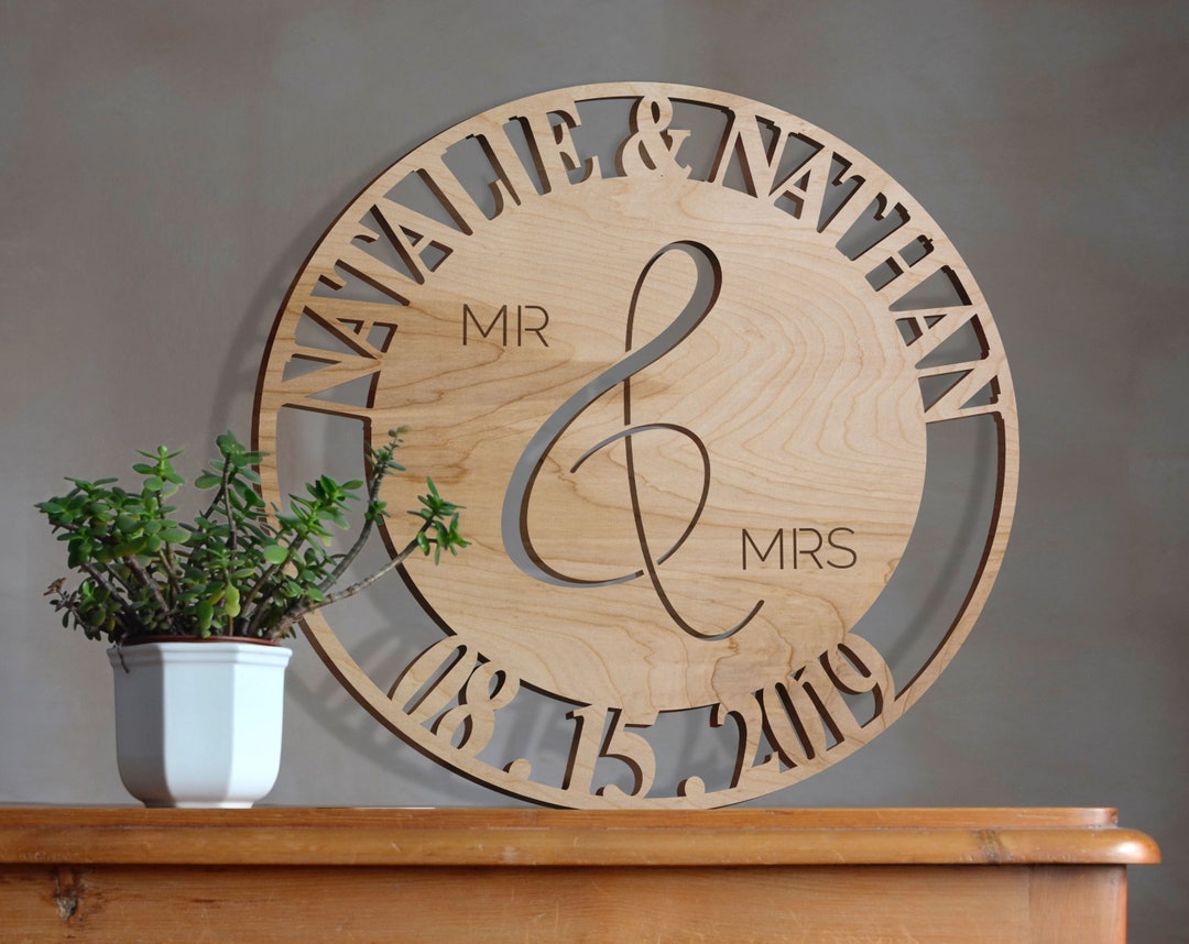 Wedding Sign Wooden Family Name Sign Personalized Wooden - Etsy
