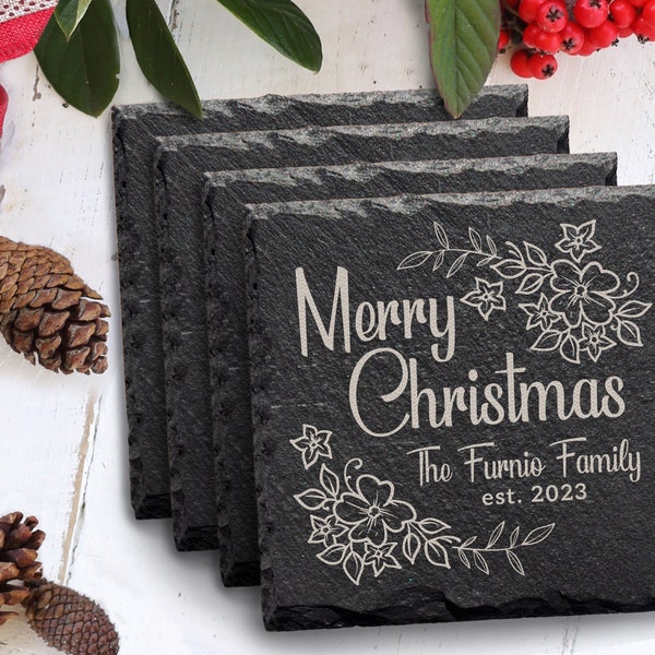 Christmas Coasters - Etsy