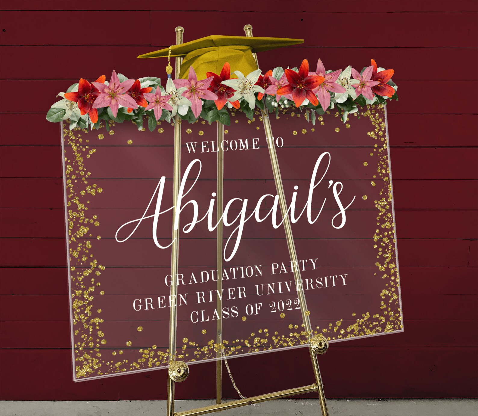 Graduation Sign Clear Acrylic Graduation Sign Custom Grad - Etsy