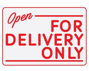 Delivery Only Sign - Etsy