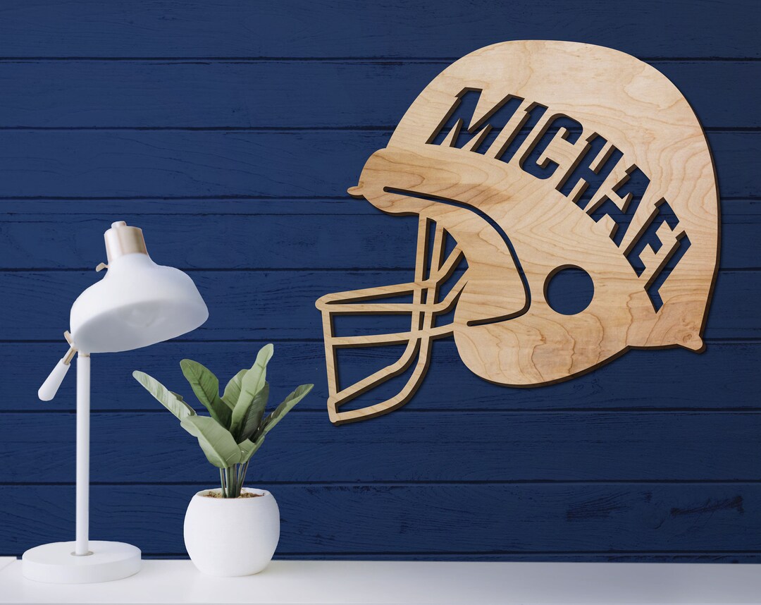 Football Name Sign, Nursery Decor, Personalized Wood Sign, Wooden Name ...