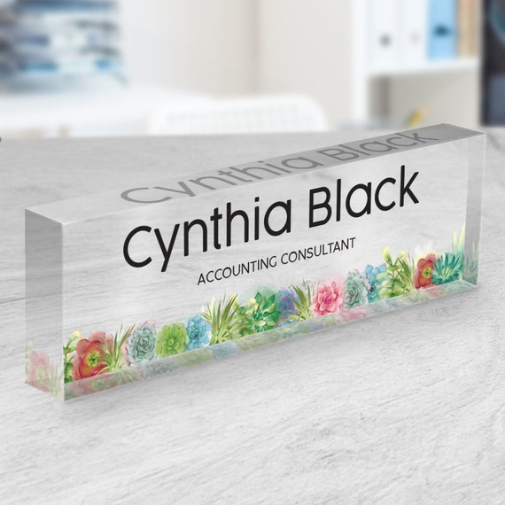 Personalized Name Plate for Desk Custom Office Decor Work | Etsy